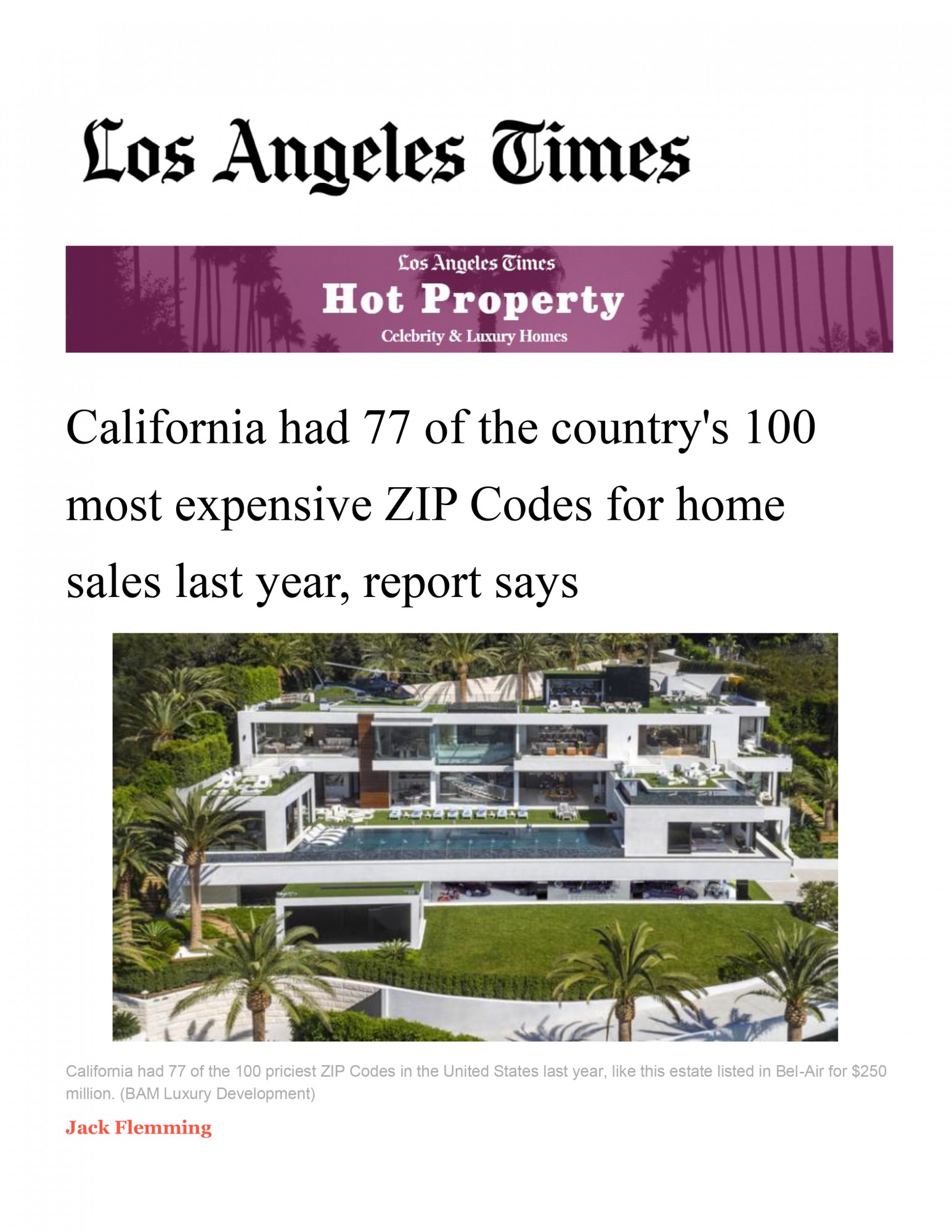 California had 77 of the country's 100 most expensive ZIP Codes - Los ...